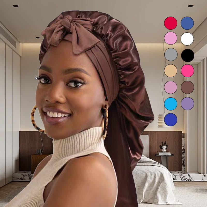 Soft Extra Long Wide Band Braid Bonnet for Sleeping – yamloveme