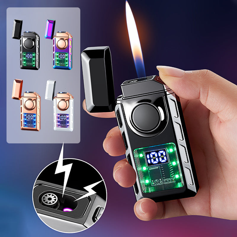Multi-Functional Dual Flame Lighter with Colored Lights – yamloveme