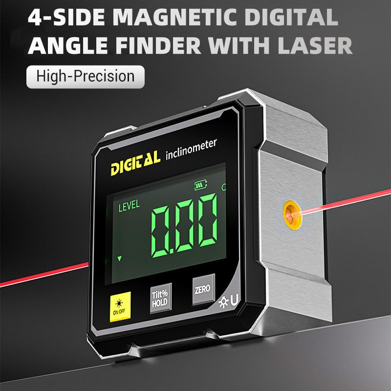 4-Side Magnetic Digital Angle Finder with Laser – yamloveme